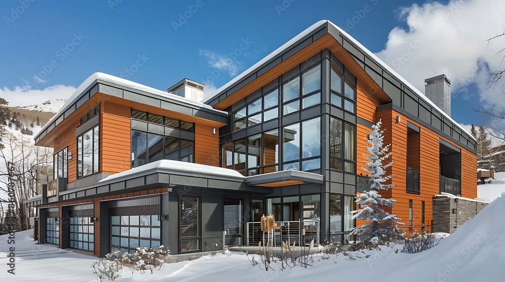ski resort lodge updated with fire-resistant fiber cement siding ...