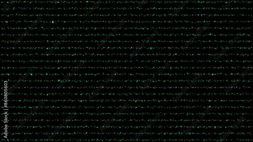 Lighting lines effects black screen animation with lines pattern green ...