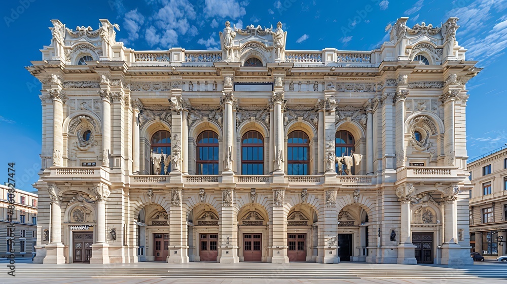 grand off-white opera house, its fa? section ade a masterpiece of ...