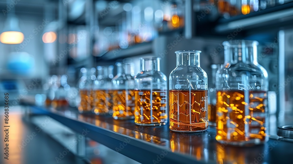 Graphic representation of the HPLC process, showing the separation and ...