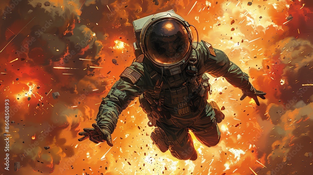 A classic bomber man, depicted in mid-action with a dynamic pose and ...