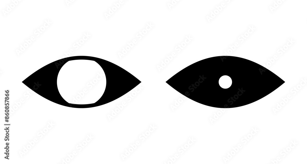 Eye icon vector isolated on white background. Look and Vision icon. Eye ...