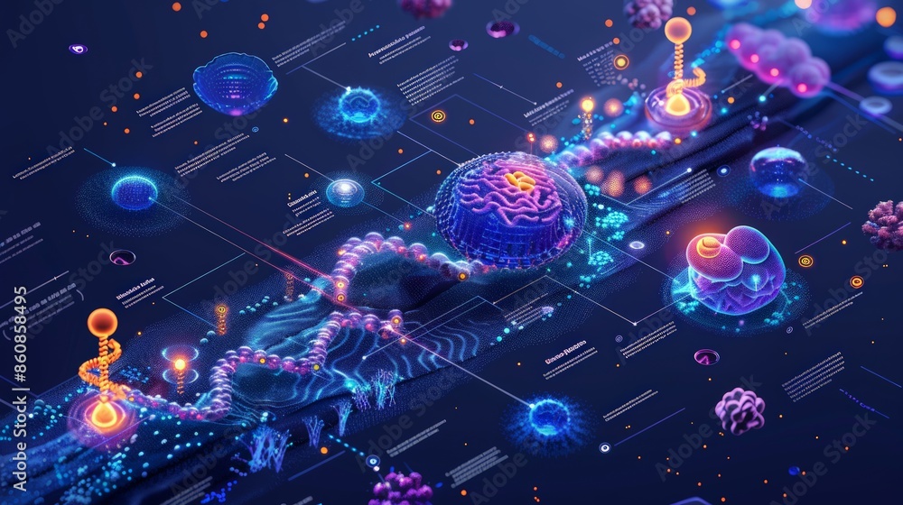 the process of cell signaling, showing receptor binding, signal ...