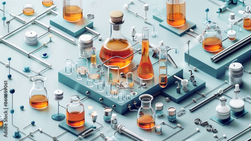 the process of chemical precipitation, showing precipitate formation ...