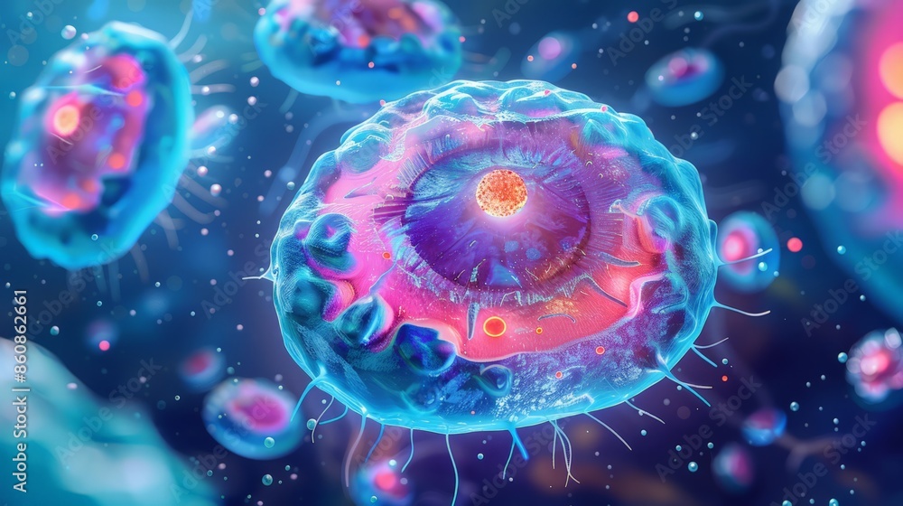 the cell cycle, showing interphase, mitosis, cytokinesis, and the ...