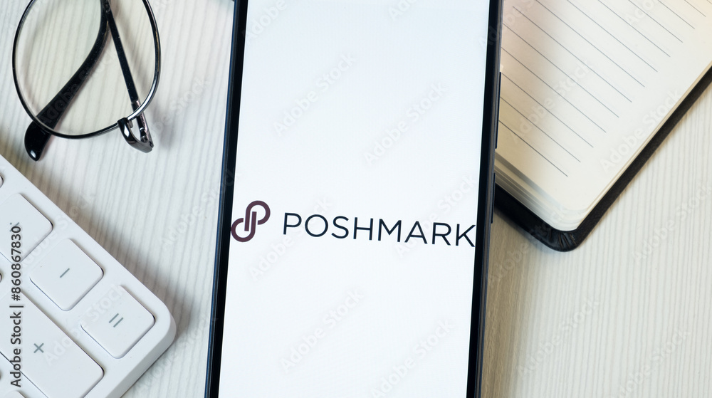New York, USA - 21 June 2024: Poshmark Logo on Phone Screen, Company ...