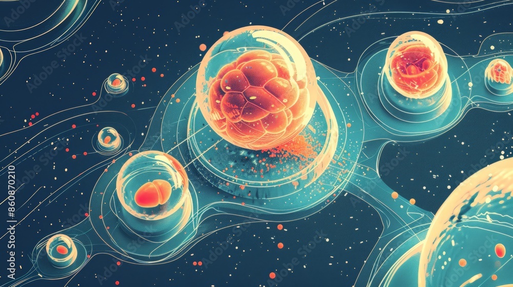 ภาพประกอบสต็อก the process of human embryonic development, showing ...