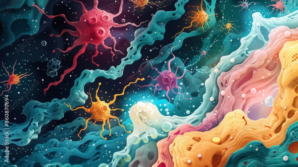 the process of human sensory reception, showing sensory neurons, signal ...