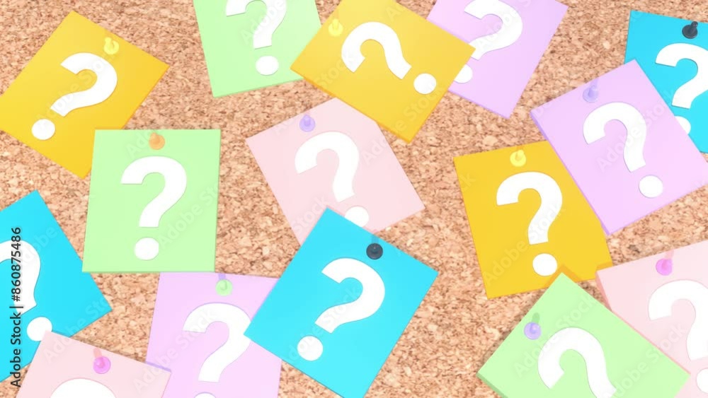 Animated Sticky Notes With Question Mark. 3D Animated Question Mark ...