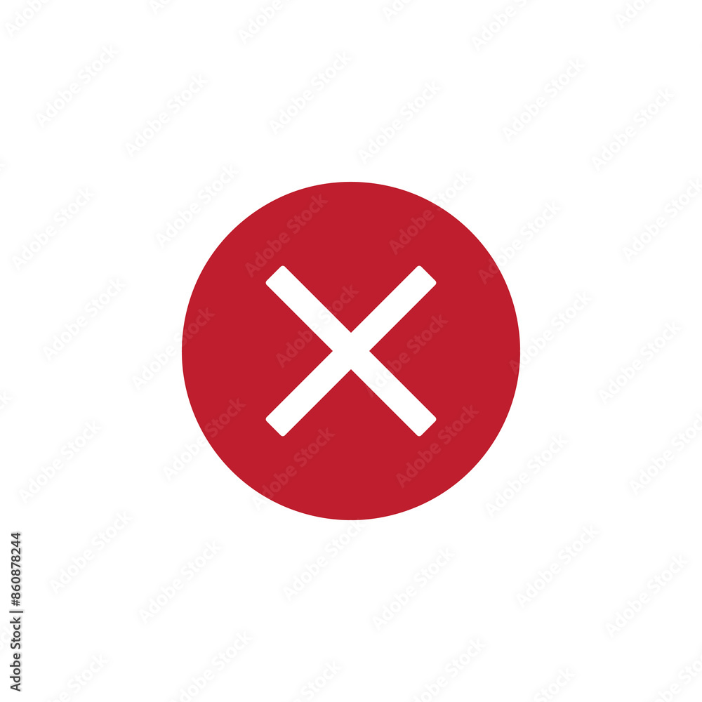 Remove button icon vector, delete button vector. cancel button icon ...