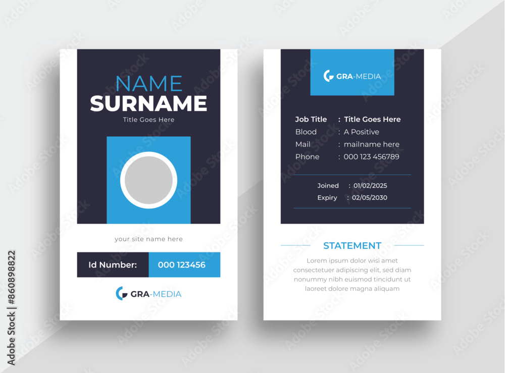 Simple and Clean ID Card Design Template, Modern ID card Design ...