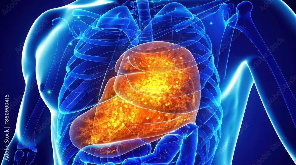 Anatomical Insight: An informative illustration of the liver, providing ...