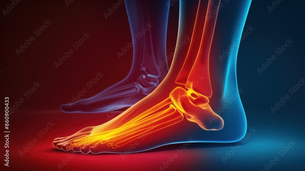 Ankle Pain: A visual explanation of a sprained ankle, showing the ...