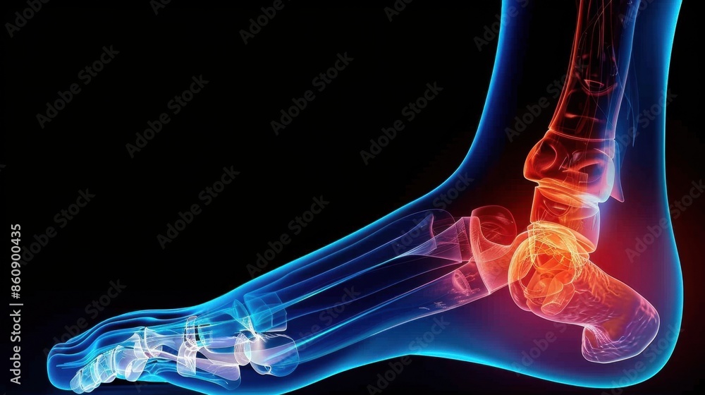 Injury Visualization: A clear visual representation of an ankle sprain ...