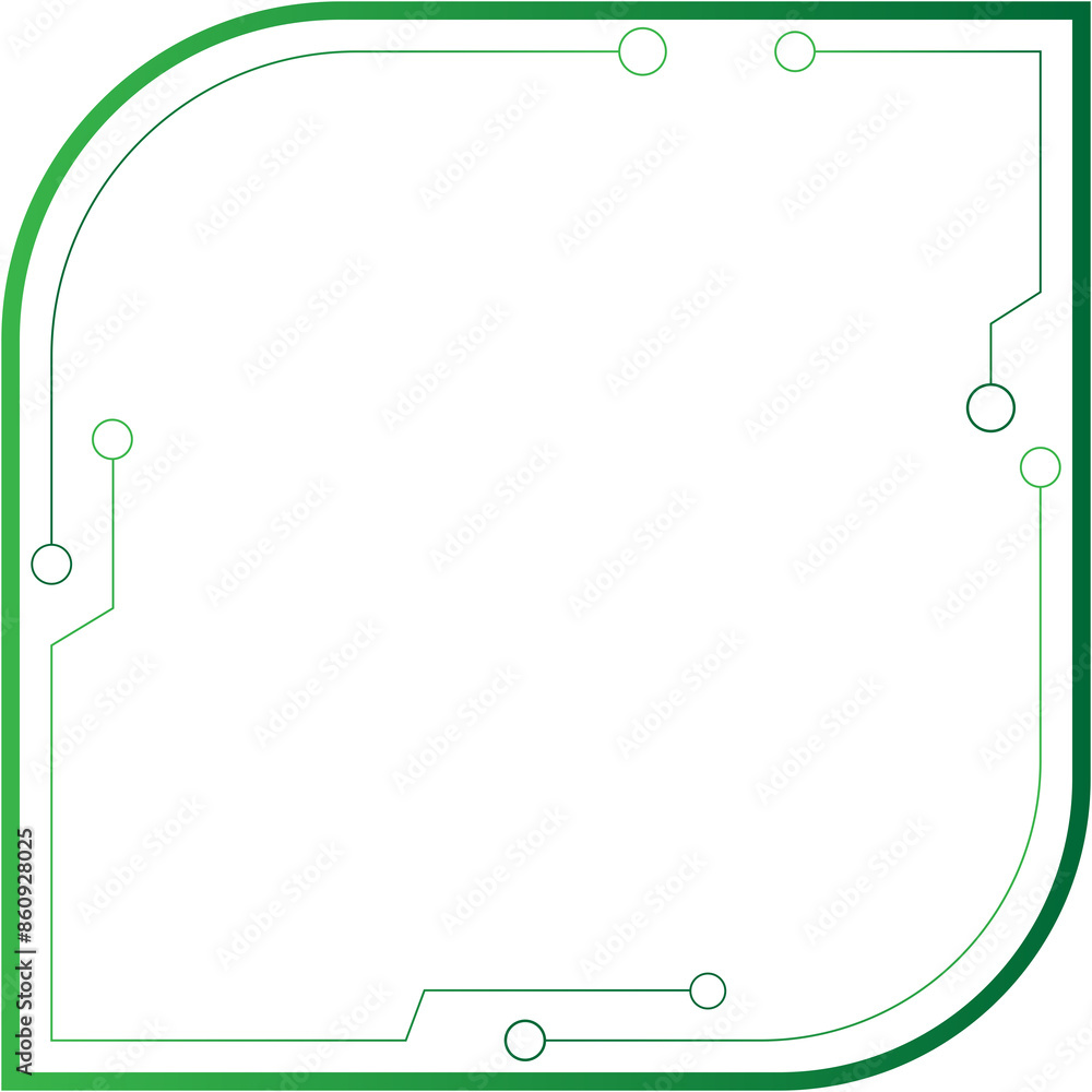green tech frame border png transparent background Stock Illustration ...
