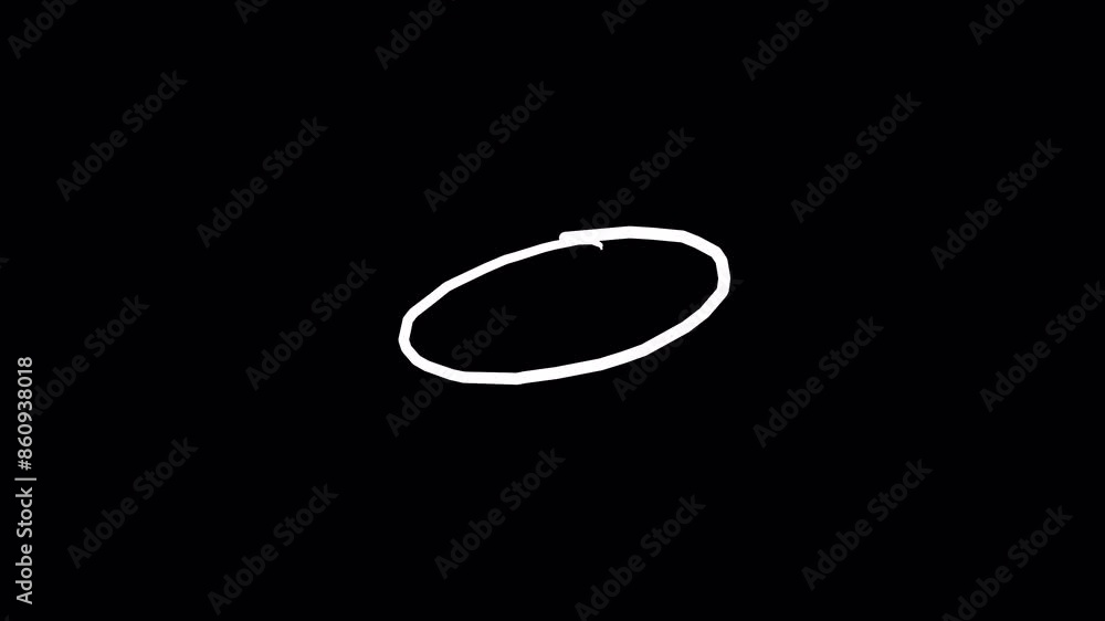 Hand drawn circles animation background video with alpha channel, Set ...
