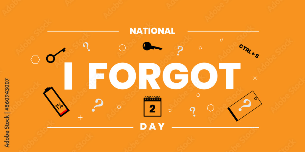 national i forgot day banner, July 2, Template for background, banner ...