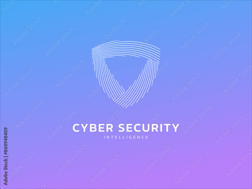 Cyber security intelligence protection shield with curved Network ...
