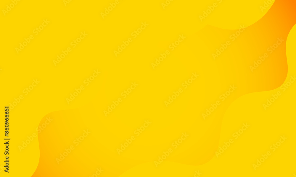 Abstract yellow template with abstract liquid fluid geometric shapes ...