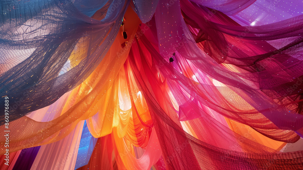 The visual experience at the exhibition is enriched by textile ...