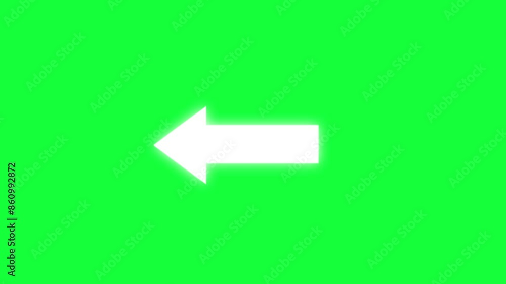 Abstract Directional arrow animation. signal icon. white color a moving ...