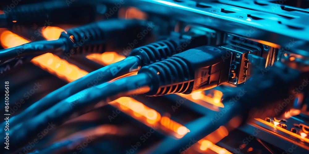 wallpaper server room data center cable LAN UTP, RJ45, cable optic ...