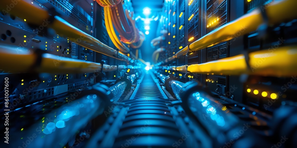 wallpaper server room data center cable LAN UTP, RJ45, cable optic ...