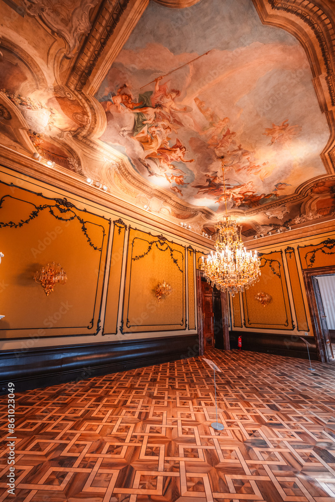 Interior of Clam Gallas Palace (Clam Gallasovsky palac) is a Baroque ...