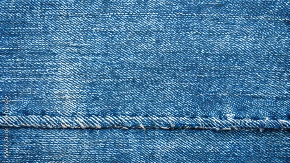 Authentic rugged yet soft blue denim jeans fabric texture background ...