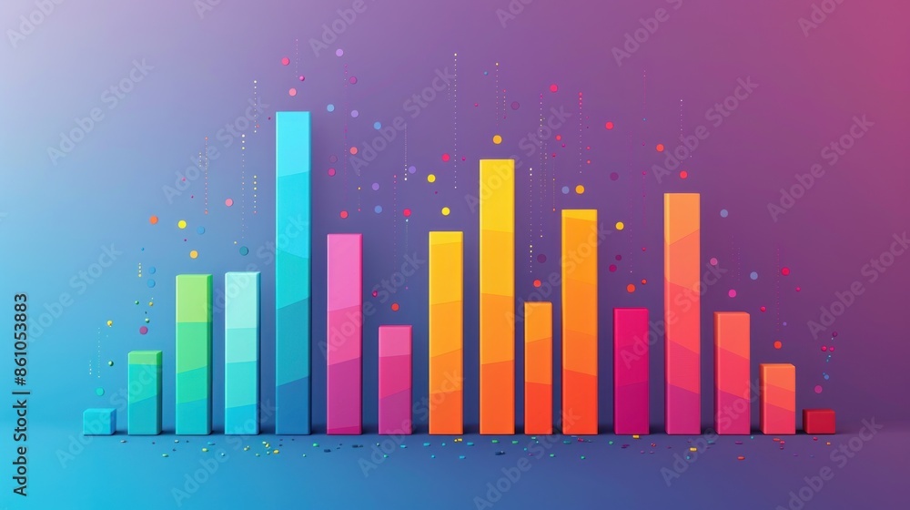 A 2D waterfall graph illustrating the impact of marketing campaigns on ...
