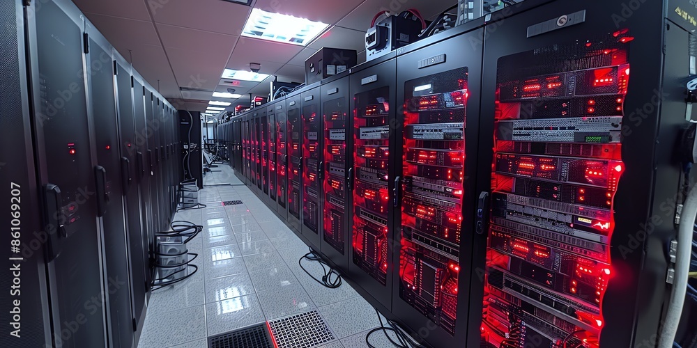 wallpaper of a fiber optic service provider cable server datacenter ...