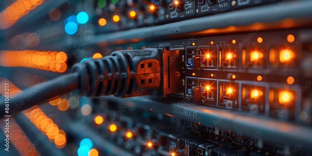 wallpaper of a fiber optic service provider cable server datacenter ...