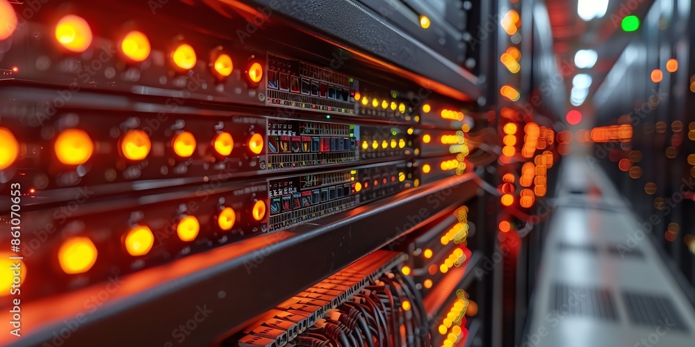 wallpaper of a fiber optic service provider cable server datacenter ...