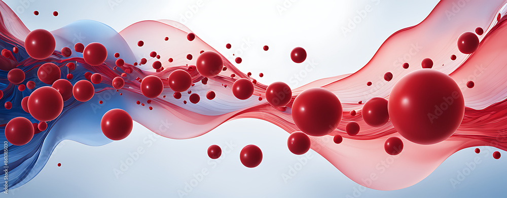 Blood cell red 3d background vein flow platelet wave cancer medicine ...