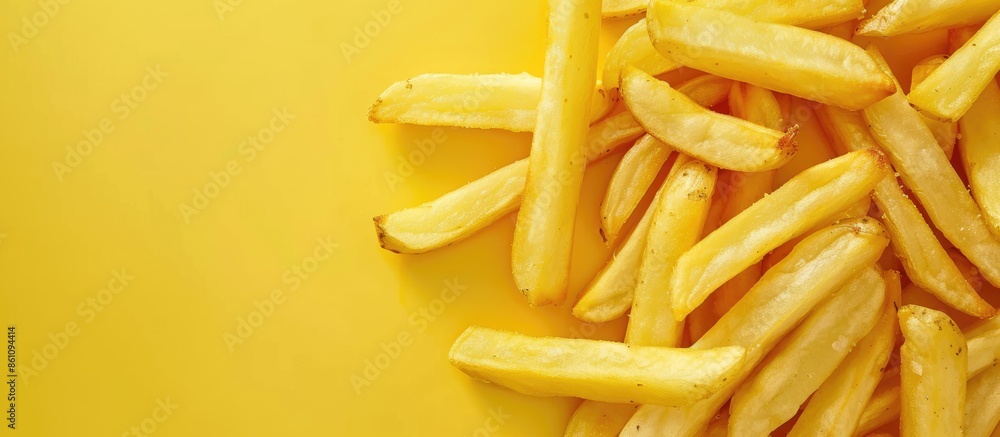 Fried french fry potatoes closeup for background pastel background ...