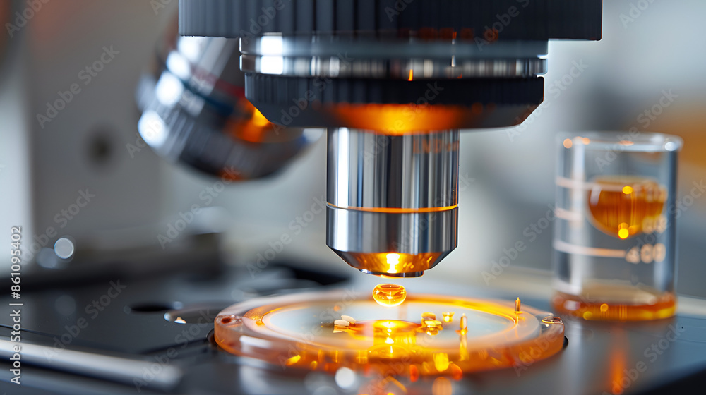 Hightech equipment in fertility lab for ovum fertilization under ...