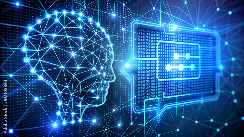 Generate AI icon. Artificial intelligence and Machine learning ...