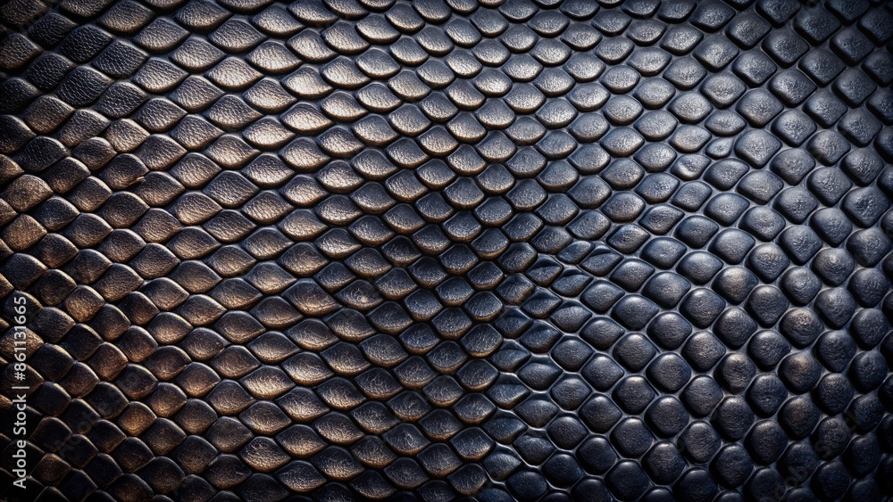 Dark scaly pattern of black snake skin with intricate wrinkles and ...