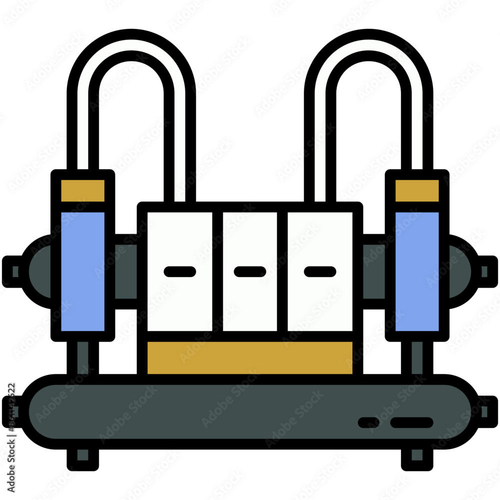 Chiller Icon. Cooling Air Pipe Pictogram Graphic Illustration. Isolated ...