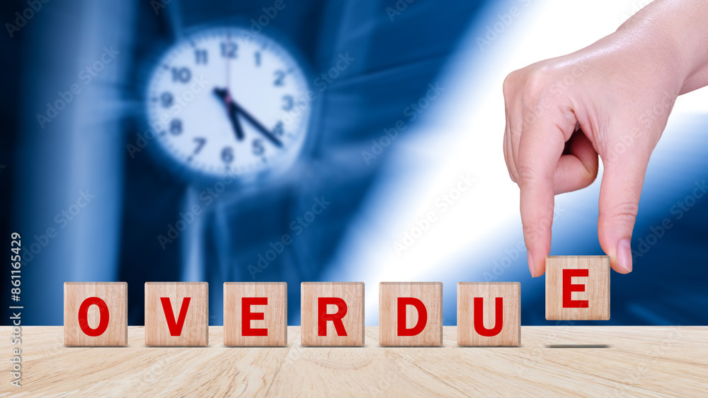 Overdue, Wooden on the office desk, informative and communication ...