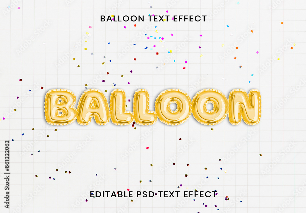 Balloon Text Effect Stock Template | Adobe Stock