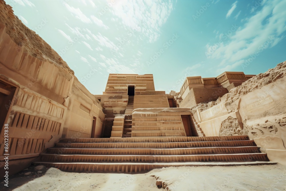 Ancient Mesopotamian ziggurat Uruk historical stepped pyramid ...