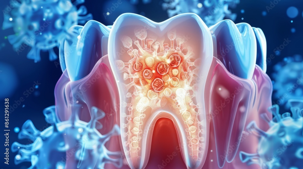 Periodontitis also called gum disease. A serious gum infection that ...