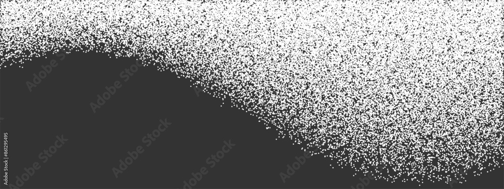 Noisy bw gradient wave bg with raster texture. Monochrome vector tone ...