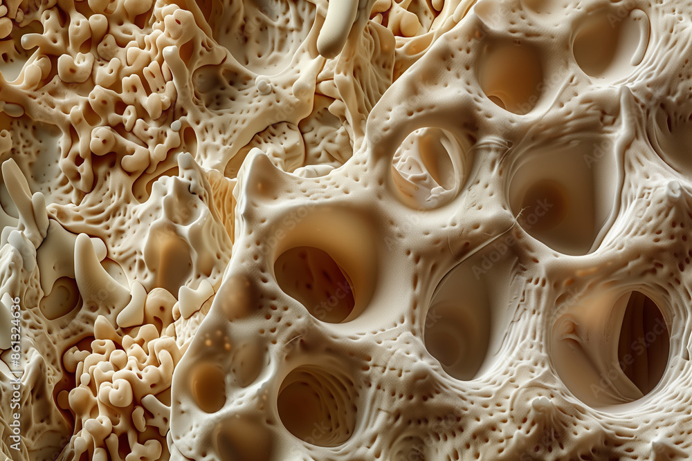 Cellular Process of Fetal Bone Growth by Osteoblasts Under Microscope ...