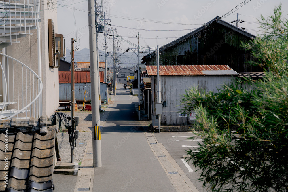 Street Photography with Amazing view of Japanese City and Houses during ...