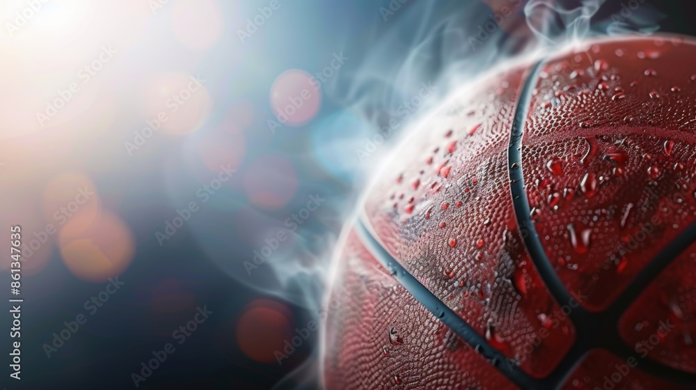 Basketball banner background with ball. Illustration generated by ai ...