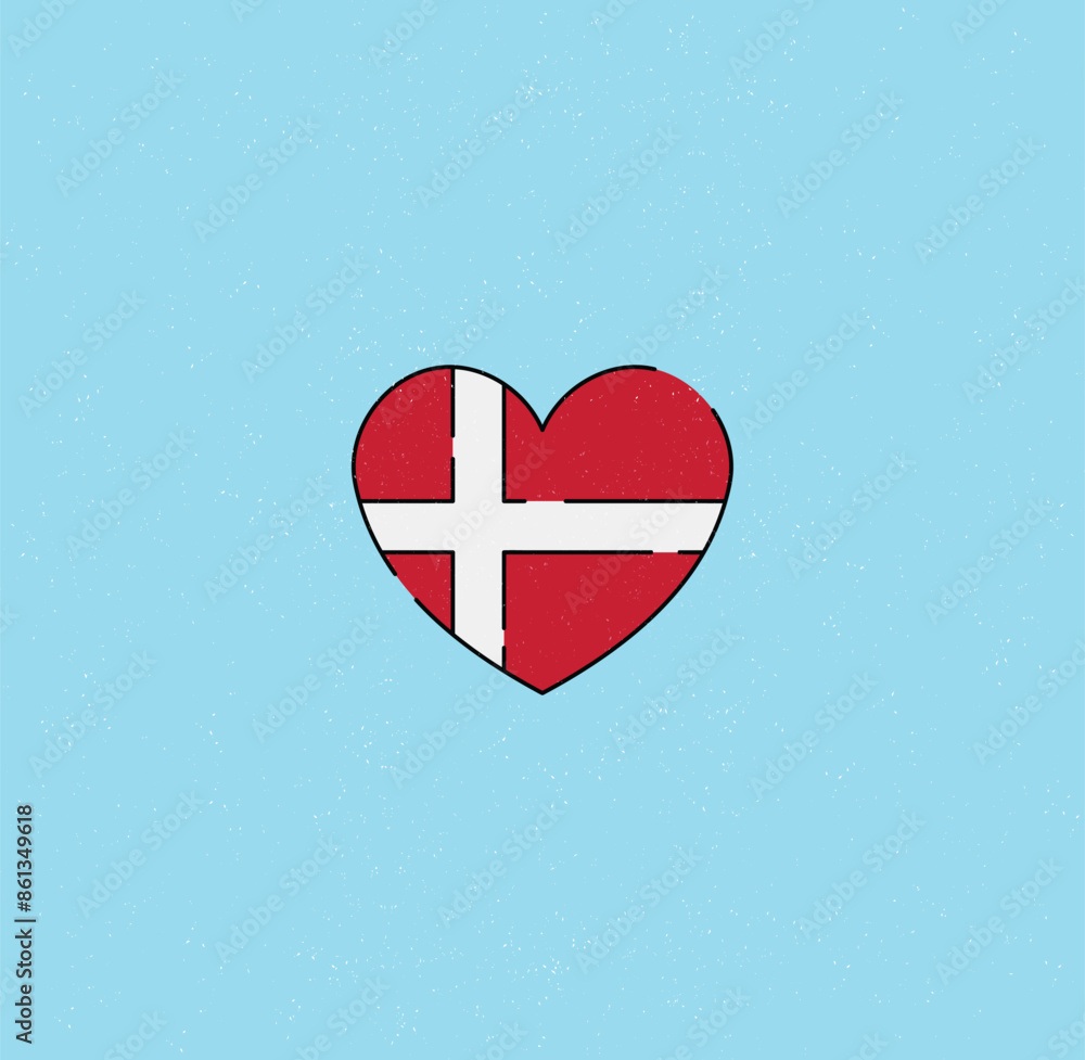 Eye-catching heart in the colors of the Danish flag! Perfect for ...