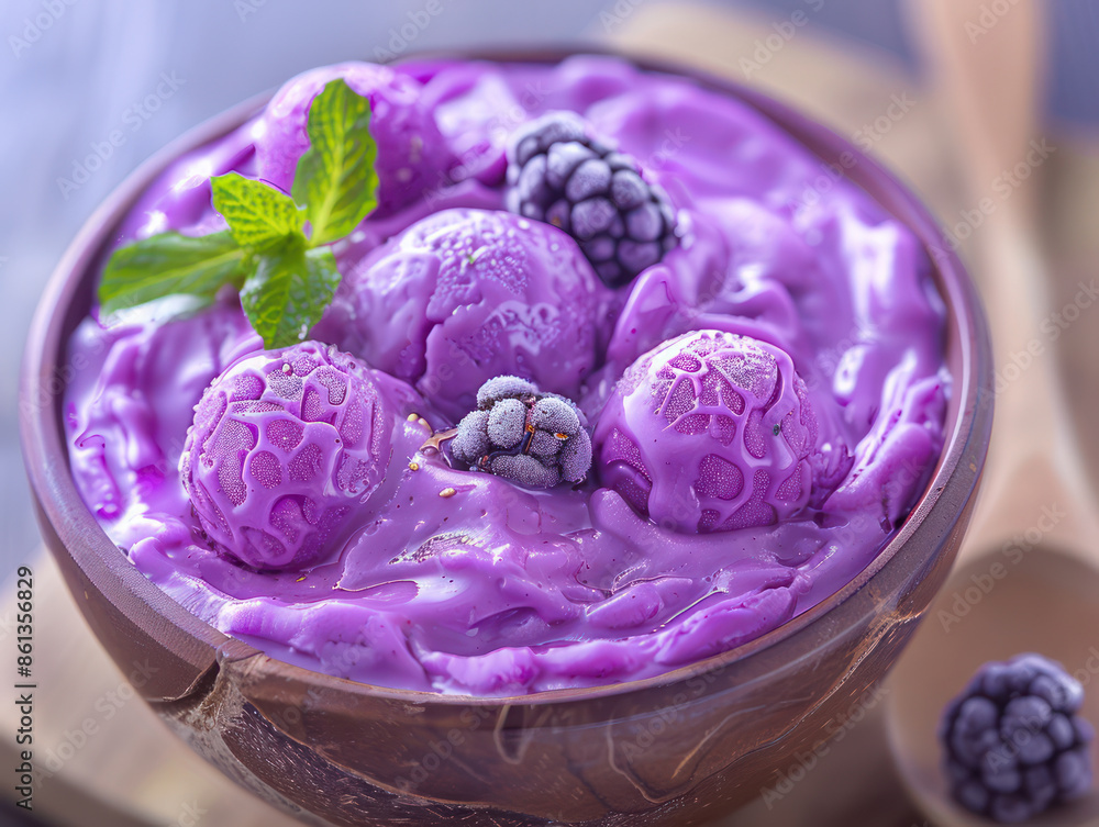 Thai Sweet Taro Balls in Coconut Milk, Bua Loy Dessert Recipe Warm and ...