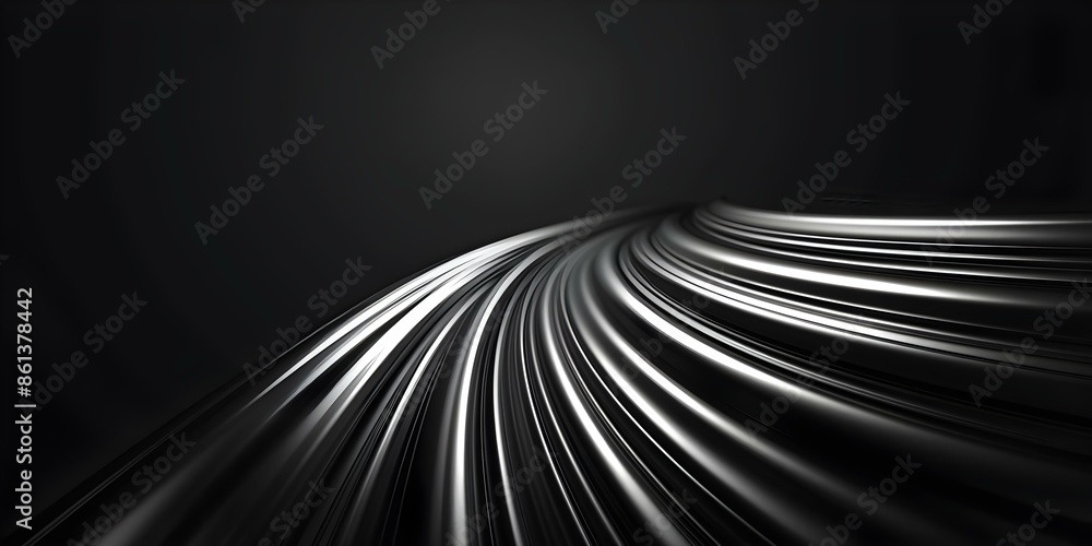 ภาพประกอบสต็อก Luxury brand ads with abstract monochromatic shockwave ...